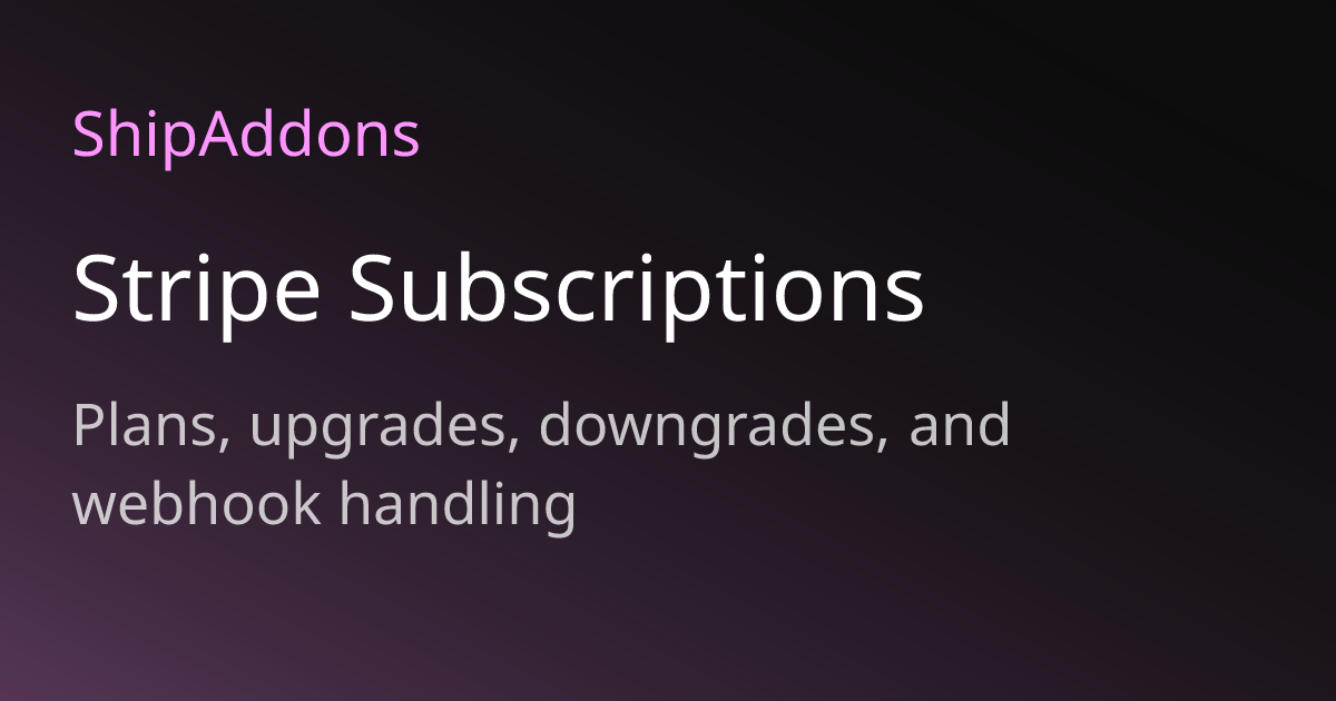 Stripe Subscriptions